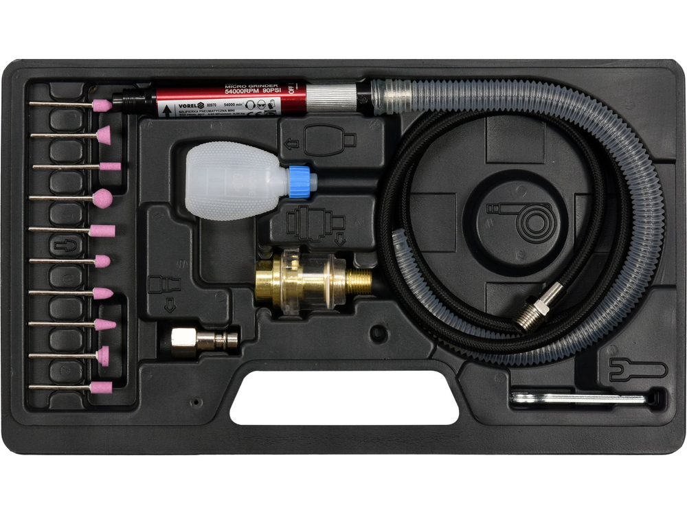 16 PCS AIR MINI GRINDER TOOL KIT - Vorel 80970 - toya24.pl