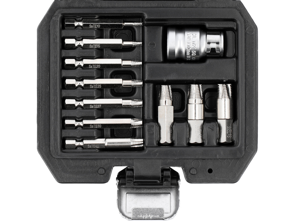 BIT SCREW EXTRACTOR SET FOR REMOVING DAMAGED TORX STAR 11PCS - Yato YT ...