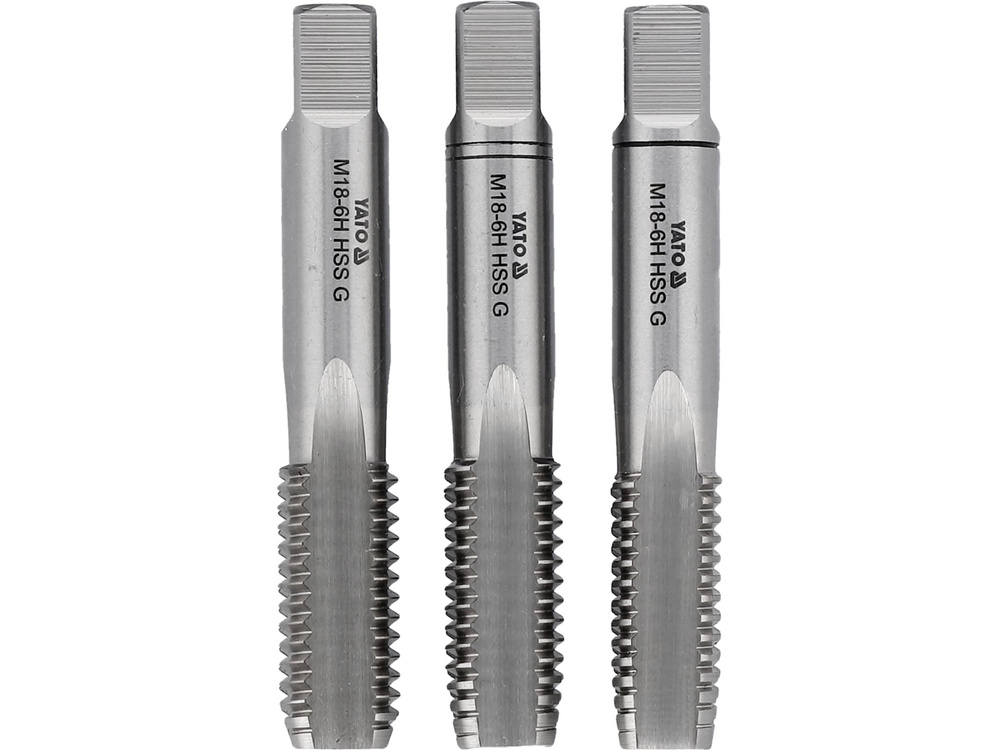 GWINTOWNIK RĘCZNY HSS M2, M18 / 3 SZT. M18 - Yato YT-2942 - toya24.pl