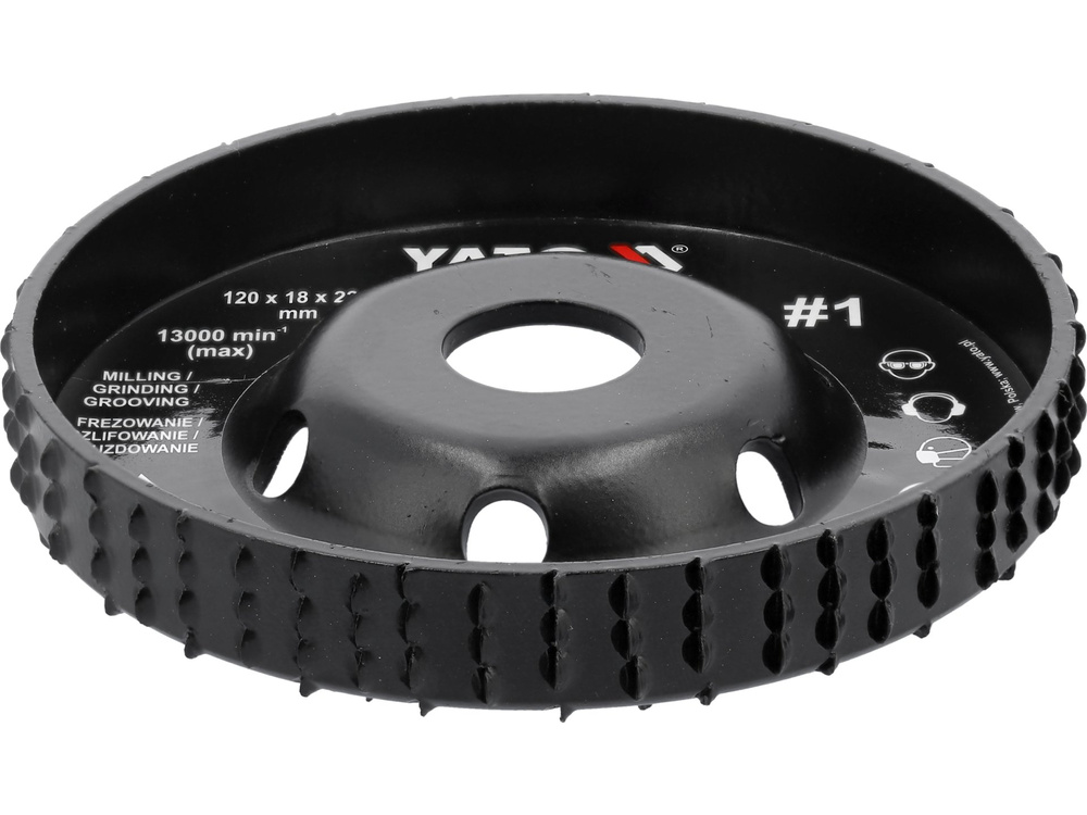MILLING RASP WHEEL FOR ANGLE GRINDERS 120X18MM NR1 1 # - Yato YT-59184 ...