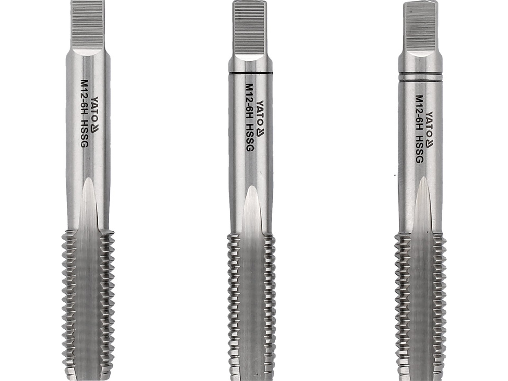 GWINTOWNIK RĘCZNY HSS M2, M12 / 3 SZT. M12 - Yato YT-2939 - toya24.pl
