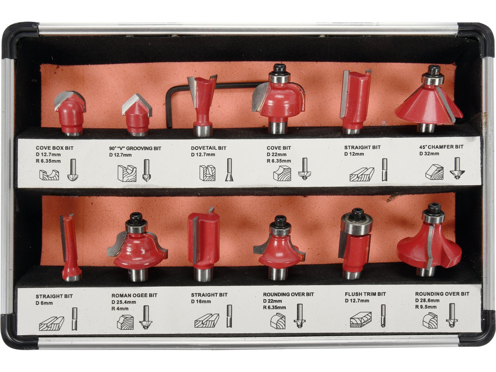 ROUTER BIT SET 12 PCS - Yato YT-68005 - toya24.pl