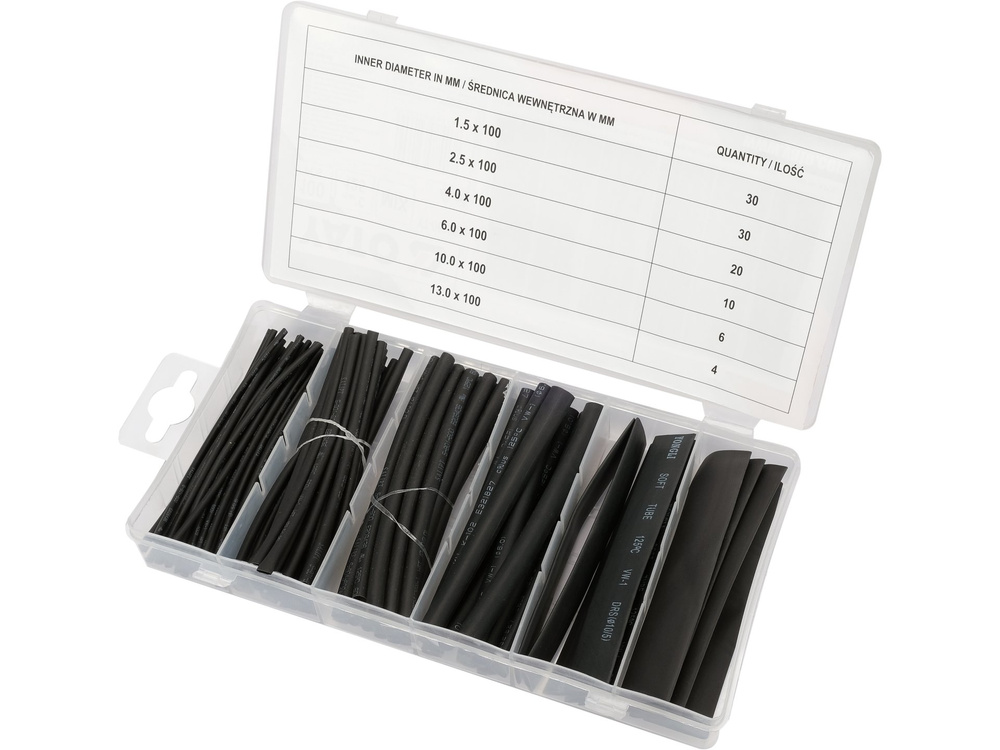 HEAT SHRINKING TUBE SET 100PCS - Yato YT-068661 - toya24.pl